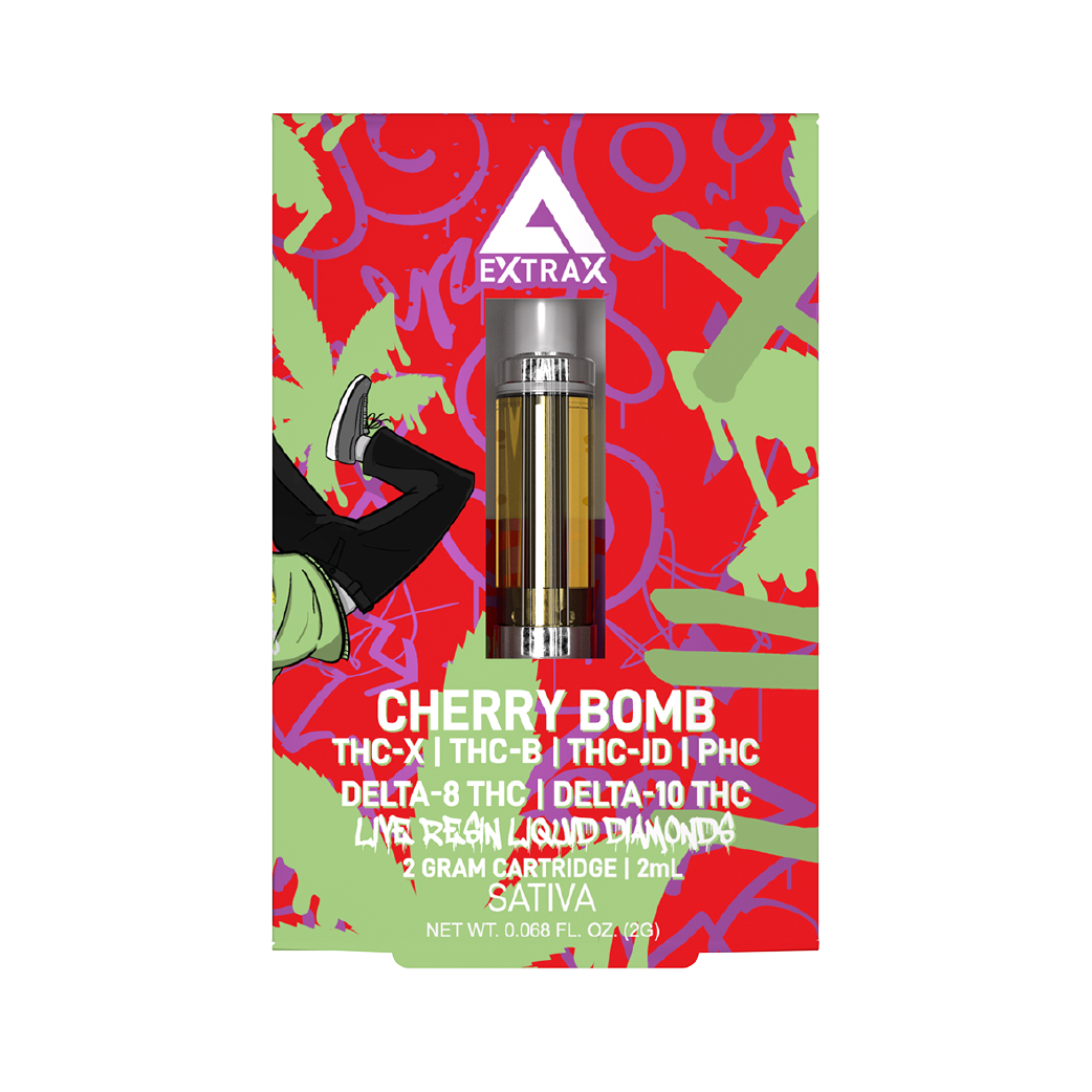 Delta Extrax Cherry Bomb Live Resin Liquid Diamonds 2g Cartridge – CBDDEALS
