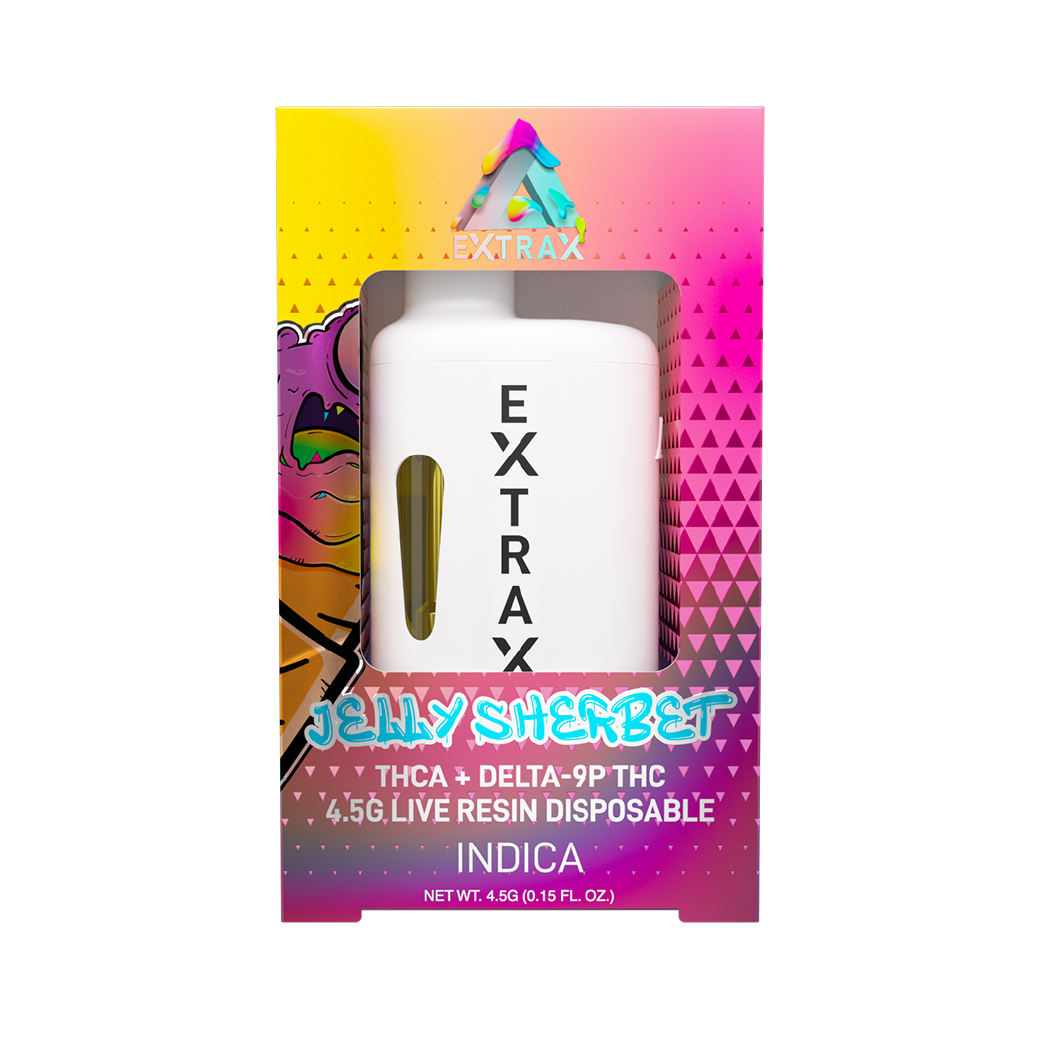 Delta Extrax Jelly Sherbet THC-A + D9 THC + THC-P 4.5g Disposable ...