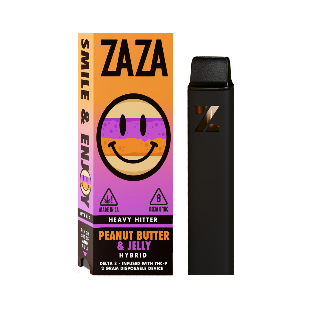 Zaza Heavy Hitter Peanut Butter & Jelly D8 + THC-P 2g Disposable – CBDDEALS