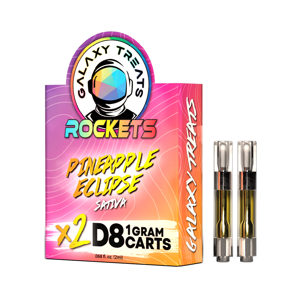 Galaxy Treats Pineapple Eclipse 2-Pack Delta 8 THC 2g Cartridge – CBDDEALS
