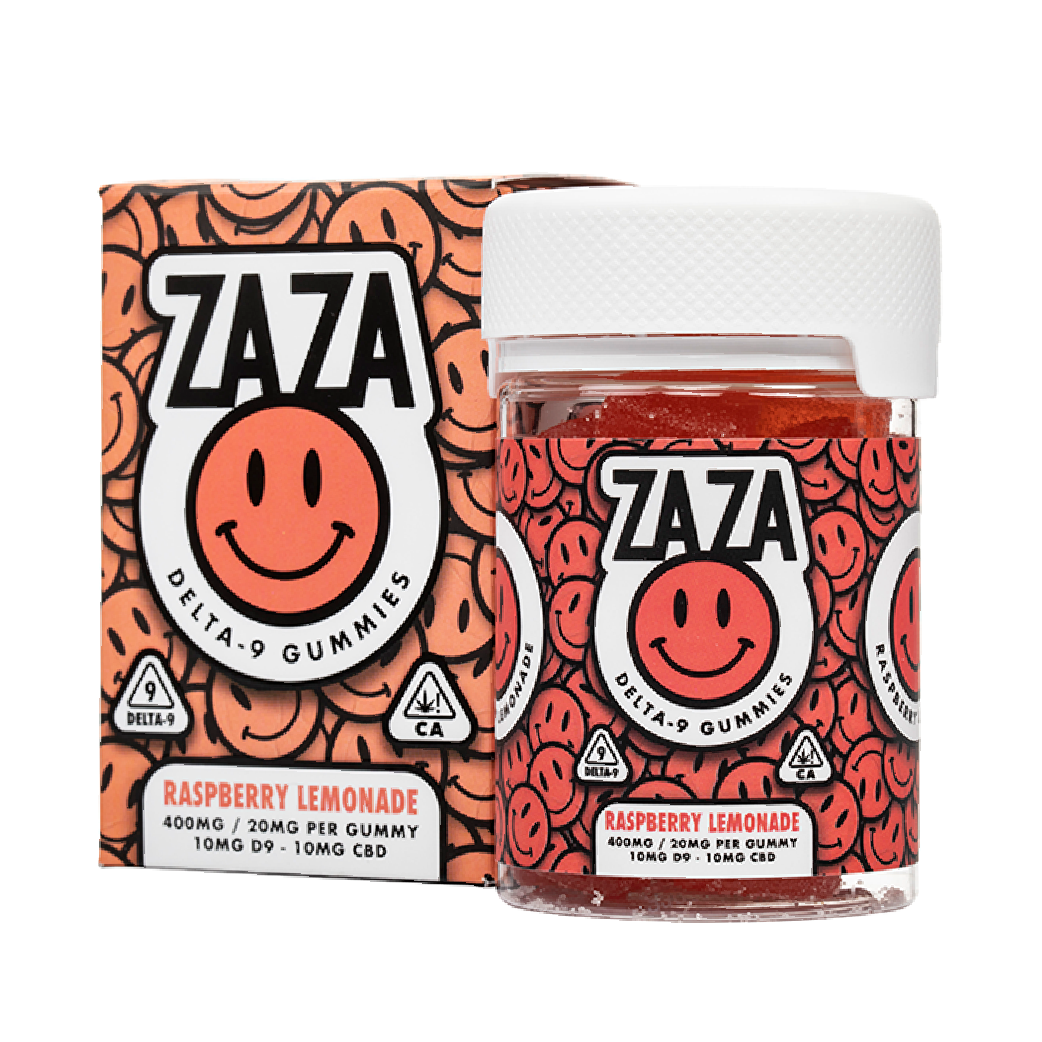 Zaza Raspberry Lemonade Delta 9 + CBD 400mg Gummies – CBDDEALS