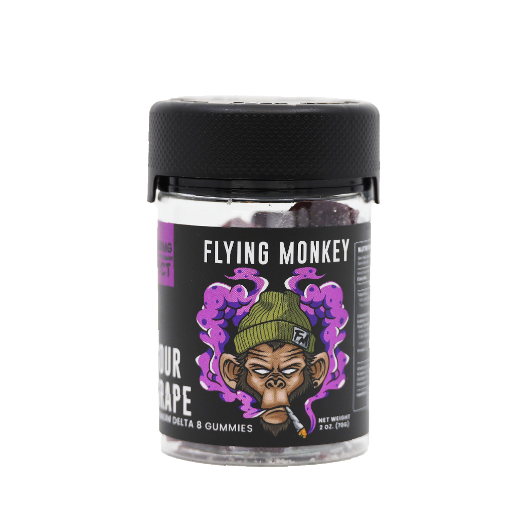 Flying Monkey Sour Grape Premium Delta 8 THC 1000mg Gummies – CBDDEALS