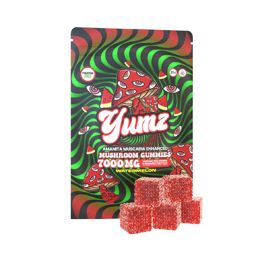 Yumz Watermelon Amanita Muscaria Mushroom 7000mg Gummies – CBDDEALS