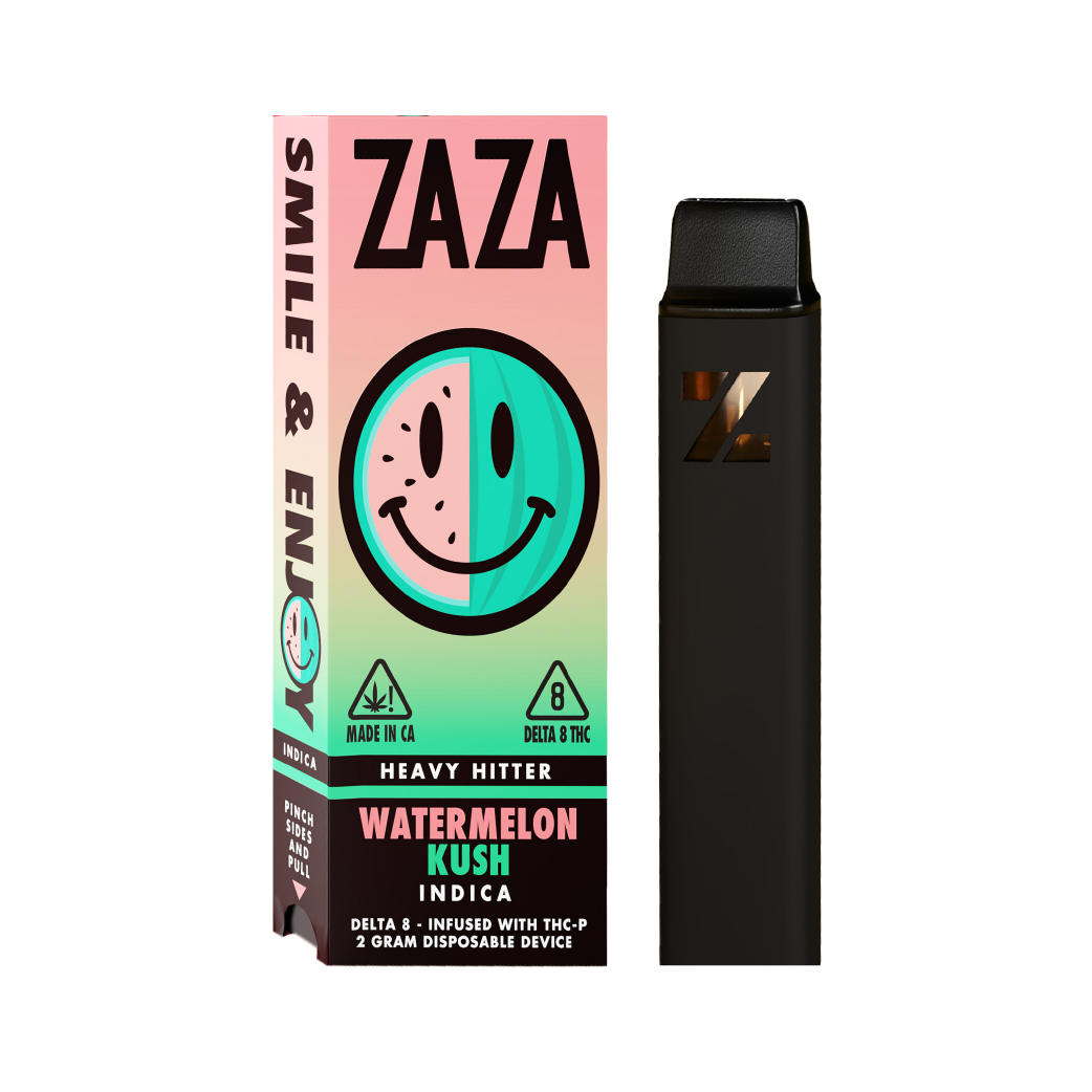 Zaza Heavy Hitter Watermelon Kush D8 + THC-P 2g Disposable – CBDDEALS