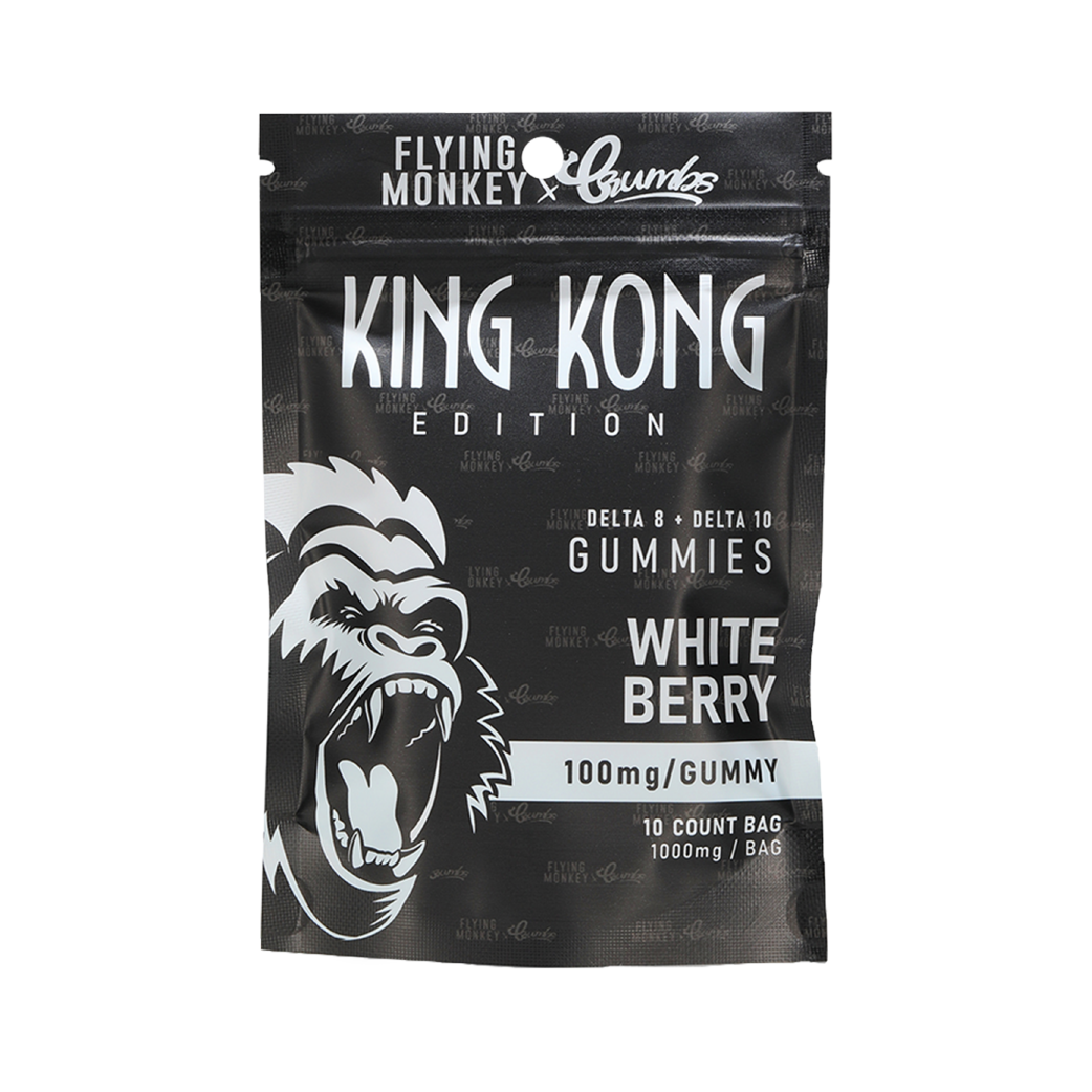 Flying Monkey x Crumbs White Berry King Kong D8 + D10 1000mg Gummies ...