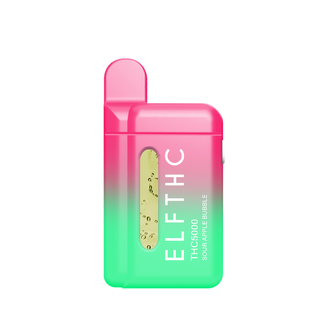 ELF THC Sour Apple Bubble Live Resin D8 + THC 5g Disposable | $28.95 ...